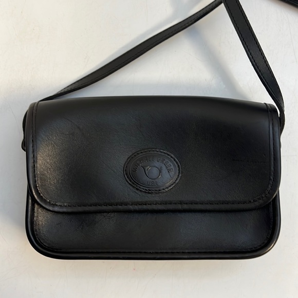 Michael Green | Bags | Black Leather Michael Green Crossbody Purse ...